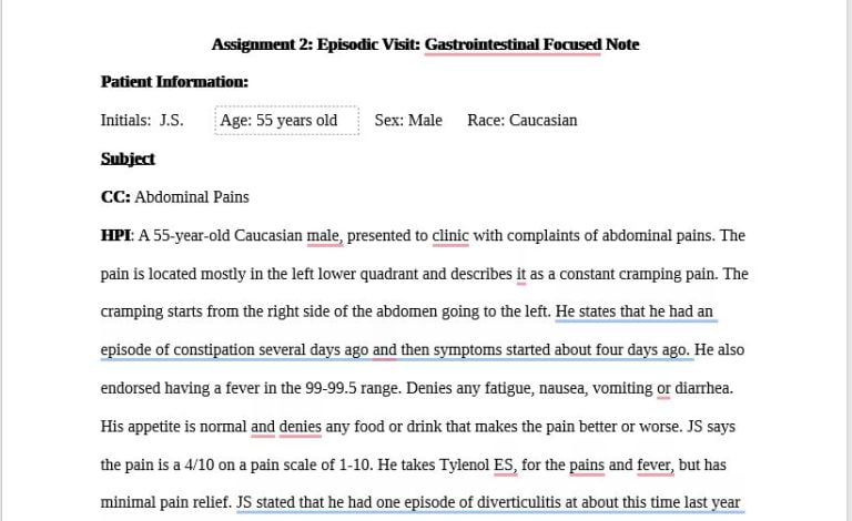 (Solution) PRAC 6531 Week 6 Assignment 2; Episodic Visit ...