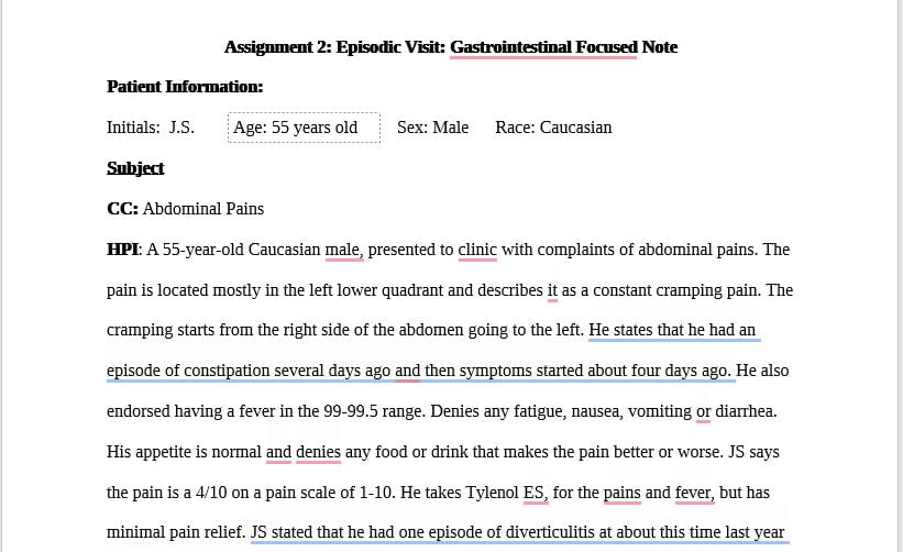 (Solution) PRAC 6531 Week 6 Assignment 2; Episodic Visit ... (Solution) PRAC 6531 Week 6 Assignment 2; Episodic Visit ...