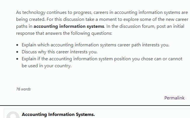 (Solution) BUS 1102 Discussion Forum Unit 4 AIS - Scholarly Guider (Solution) BUS 1102 Discussion Forum Unit 4 AIS - Scholarly Guider