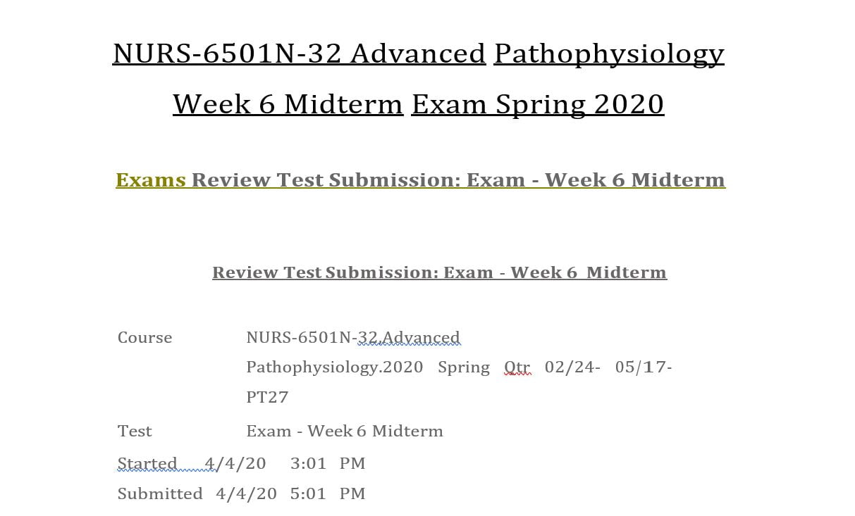 (Answers) NURS 6501 Full Course. Models, Assignments, Knowledge Check ...