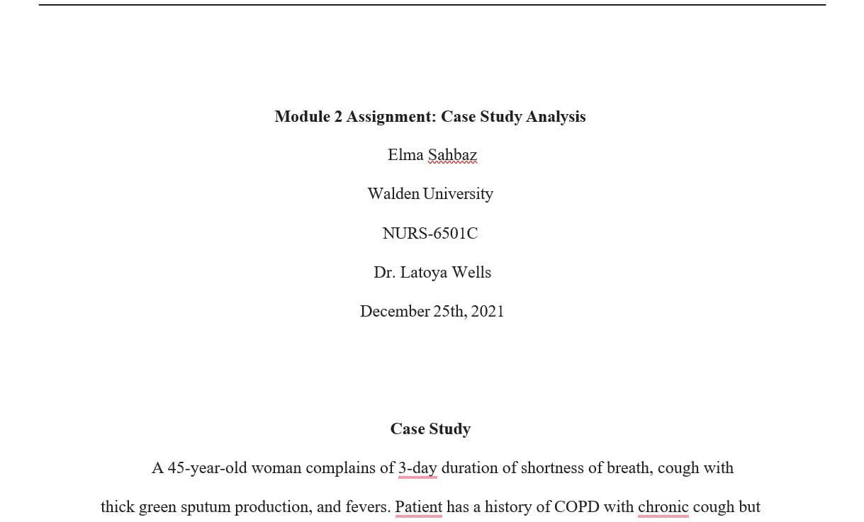 (Answered) NURS 6501 Week 4 Assignment: Case Study Analysis - Scholarly ... (Answered) NURS 6501 Week 4 Assignment: Case Study Analysis - Scholarly ...
