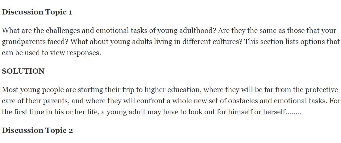 (Solution) PSYC 290N Week 5 Graded Discussion Topic 1 & 2 - Scholarly Guider