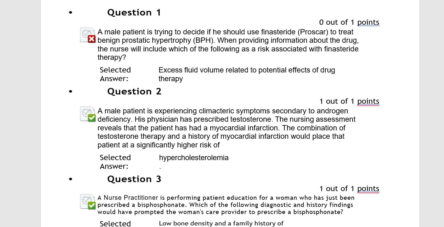 (Answered) NURS 6521 Week 11 Final Exam: 100% Correct - Scholarly Guider