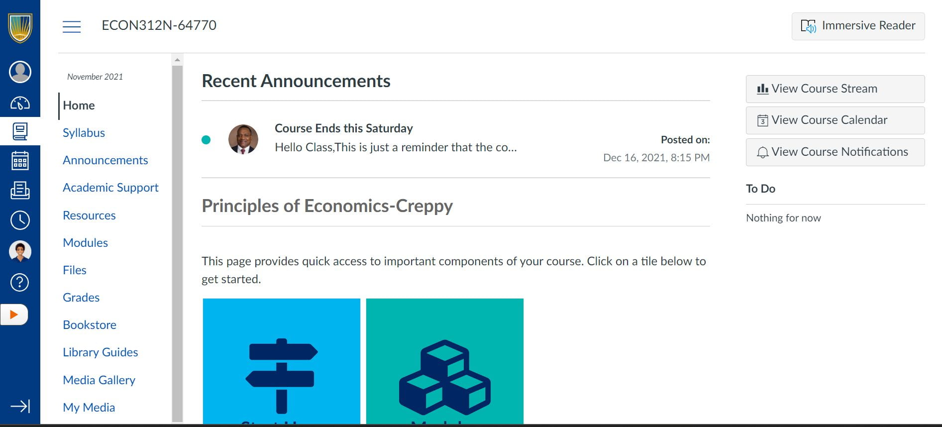 ECON312N - Principles of Economics- Entire Course -Week 1 -8 -Complete - Scholarly Guider