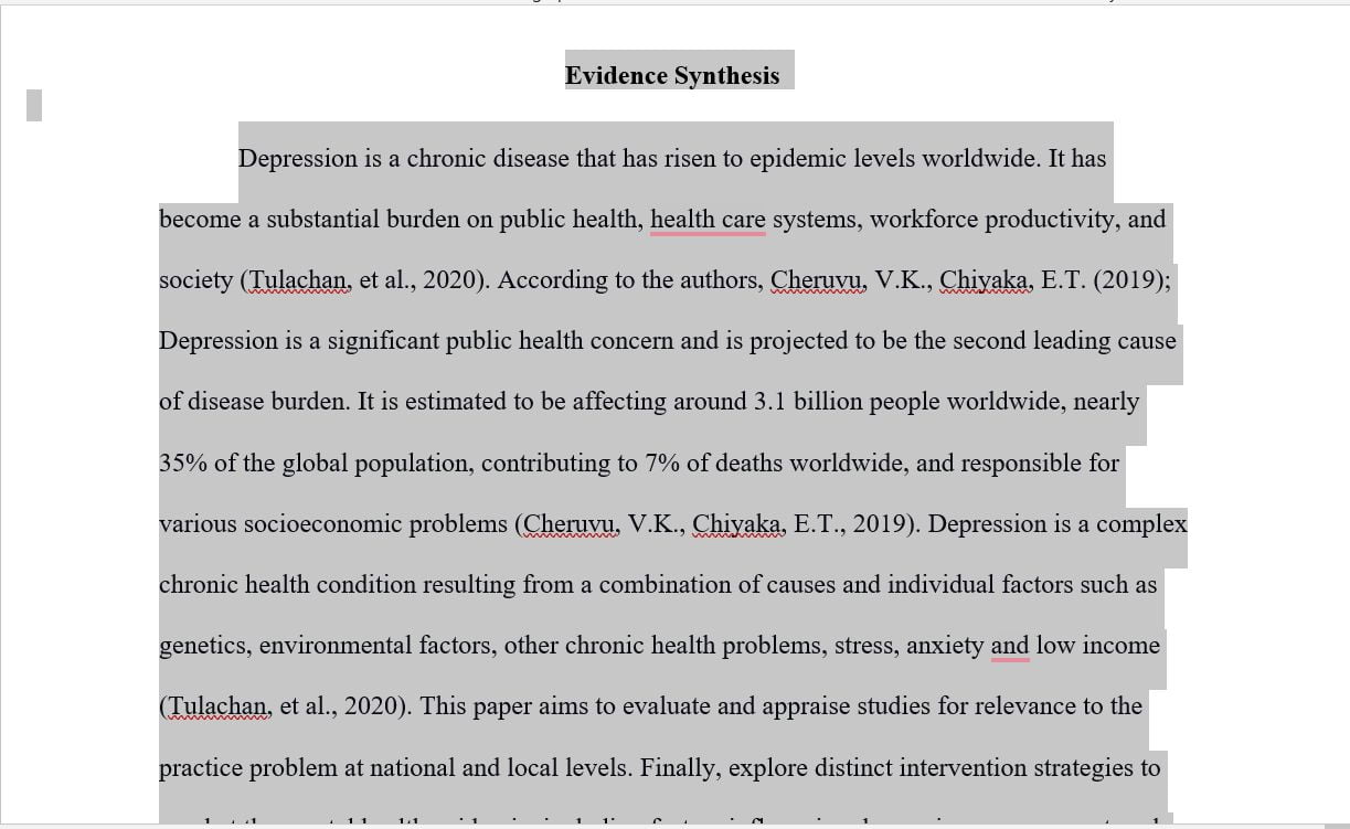 (Answered) NR715 Week 7 Assignment: Synthesis Paper - Scholarly Guider