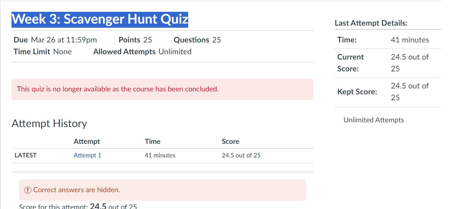 (Answered)NR500NP week 3 Scavenger Hunt Quiz - Scholarly Guider