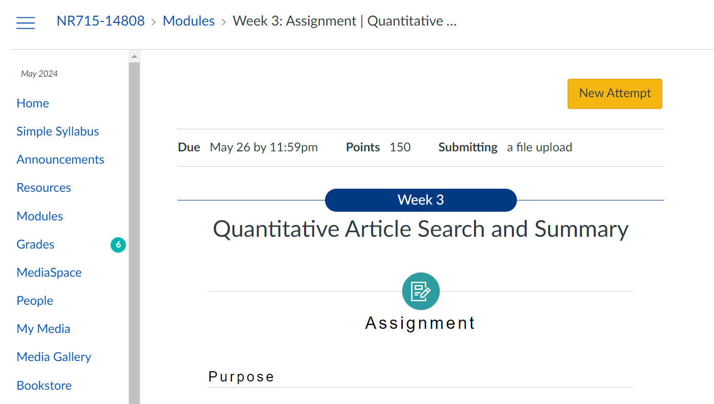 (Solved) NR715 Week 3: Assignment | Quantitative Article Search and ... (Solved) NR715 Week 3: Assignment | Quantitative Article Search and ...