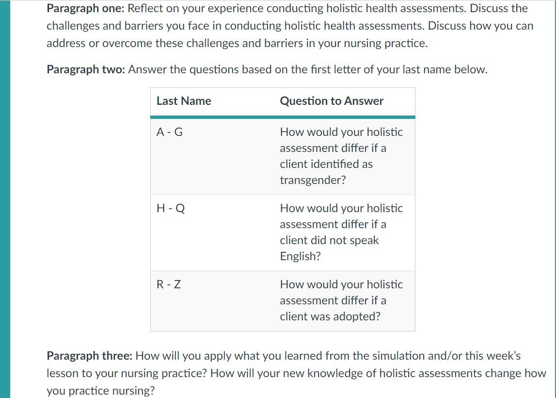 (Solved) NR305 Week 2 Discussion: iHuman Virtual Patient Encounter ... (Solved) NR305 Week 2 Discussion: iHuman Virtual Patient Encounter ...