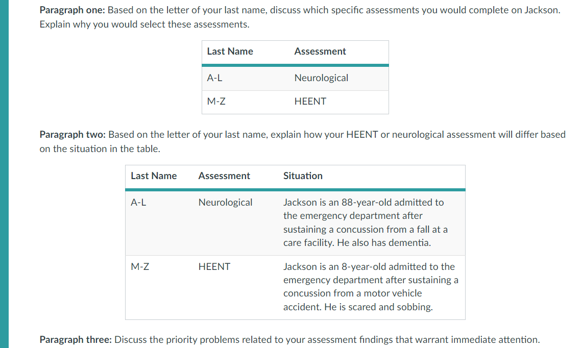 (Solved) NR305 Week 3 Discussion: HEENT and Neurological Assessment ... (Solved) NR305 Week 3 Discussion: HEENT and Neurological Assessment ...