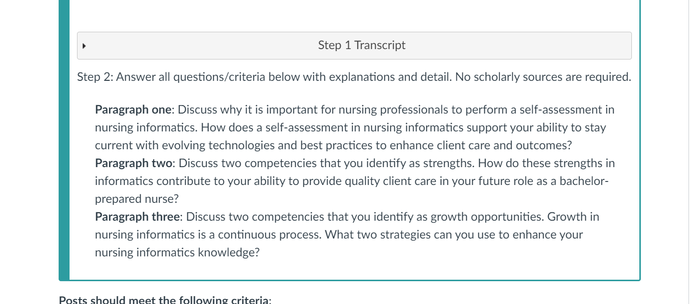 (Answered) NR361 Week 1 Collaboration Café: AACN Essentials Self ...
