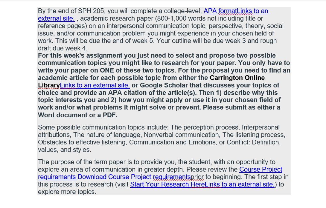Solution Sph205 Module 1 Course Project Proposal Scholarly Guider